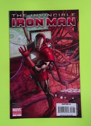 Invincible Iron Man #3 - 2nd print Vol. 2 2008 Marvel Comics Variant ...