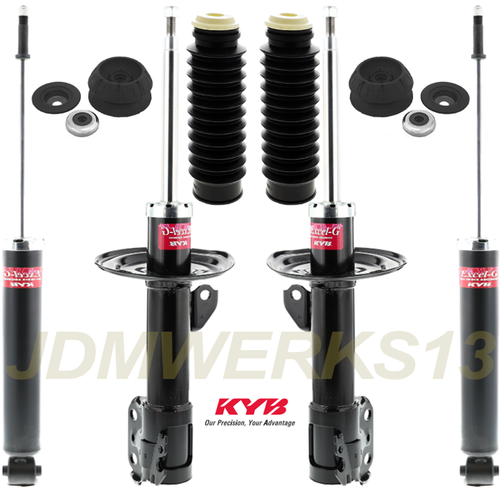 KYB 4 STRUTS SHOCKS STRUT MOUNTS & BOOTS KIT for TOYOTA SIENNA 2WD FWD ...