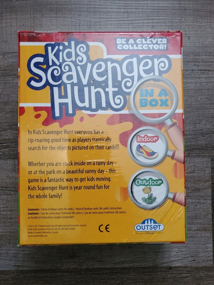 Kids Scavenger Hunt in a Box Game NIB SEALED Indoor/Outdoor by Outset ...