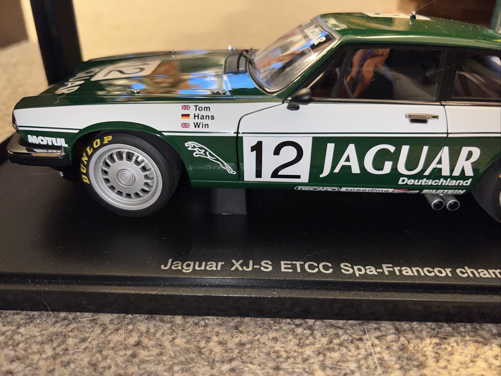 AUTOART 1:18 JAGUAR XJ-S V12 #12 TWR RACING ETCC SPA FRANCOR CHAMPS ...