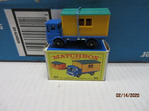 VINTAGE MATCHBOX #60 TRUCK WITH SITE OFFICE IN E4 BOX | eBay
