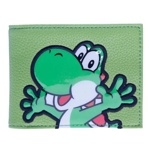 New! Yoshi Game Character Themed Green Bi-Fold Wallet Super Mario Yoshi ...