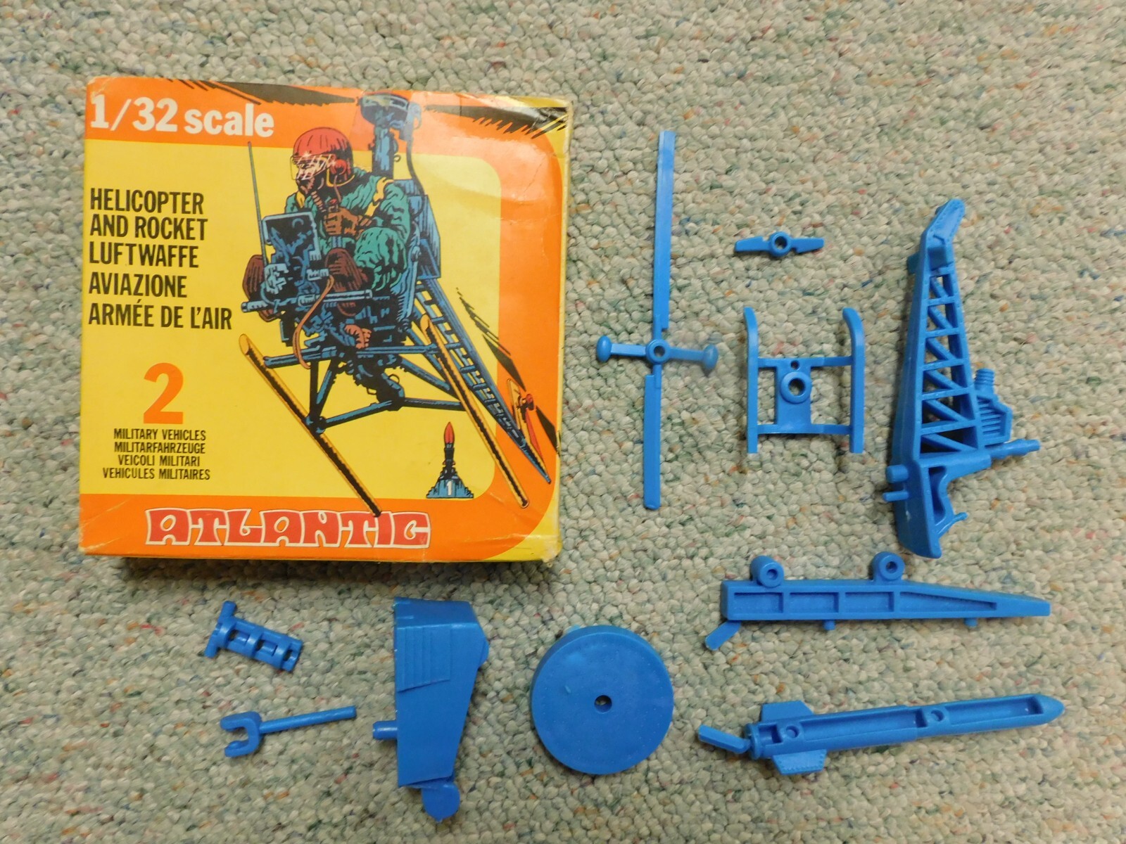 Atlantic of Italy 1/32 Box# 2153 Luftwaffe Helicopter and Rocket RARE ...