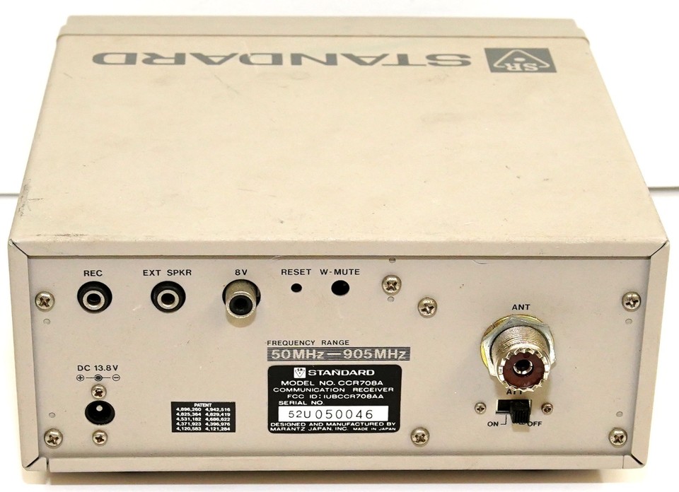 STANDARD AX700 Unblocked 50-905 MHz VHF UHF Receiver w/ Bandscope + AC ...