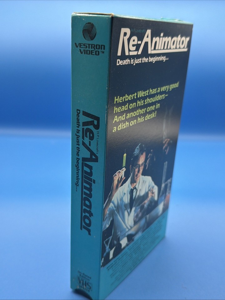 Re-Animator 1985 VHS Horror Movie Unrated Vestron Horror VHS Jeffrey ...