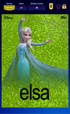 Topps Disney Collect Best Summer Legendary Award Elsa 48CC Digital Card ...
