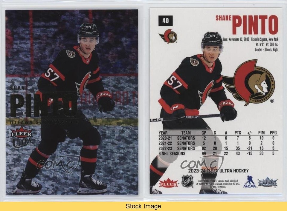 2023-24 Upper Deck Fleer Ultra Patterned Foilboard Shane Pinto #40 READ | eBay