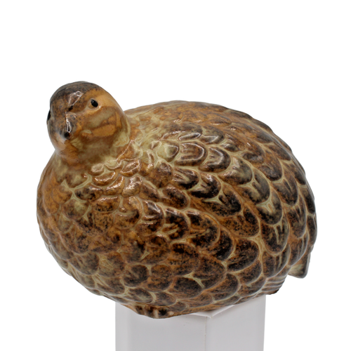 Vintage Set of 3 Ceramic Pottery Brown Quail Family Bird Figurines Made ...