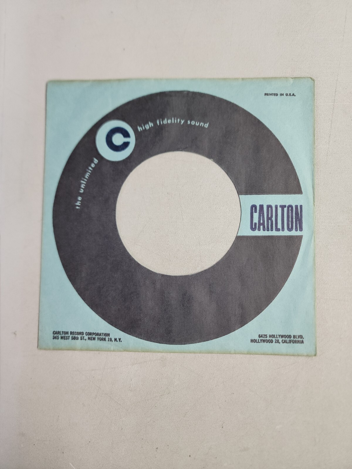 45 RPM 7" RECORD SLEEVES CO. SLEEVE 1 PACK SEE PHOTOS - Carlton (SLV139 ...