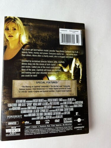 Captivity DVD 2007 Unrated Version Elisha Cuthbert Horror Widescreen ...