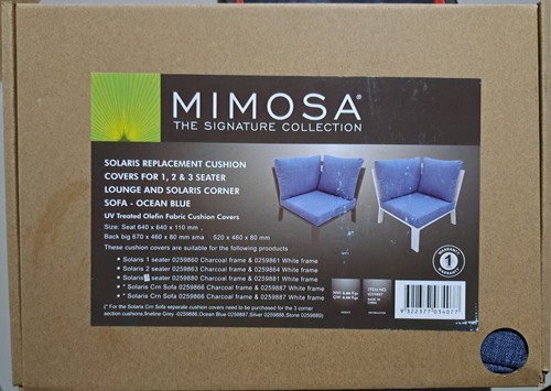 Mimosa Solaris Replacement Cushion Covers for Lounge Corner Piece ...