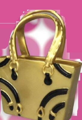 my scene BARBIE gold with black trim purse, handbag or bag - USED | eBay