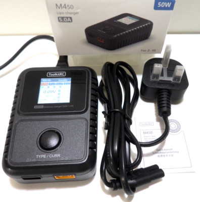 ToolkitRC M450 50w 5A 4s LiPo LiHv LiFe Battery Balancing Charger w/UK Plug Imax | eBay UK