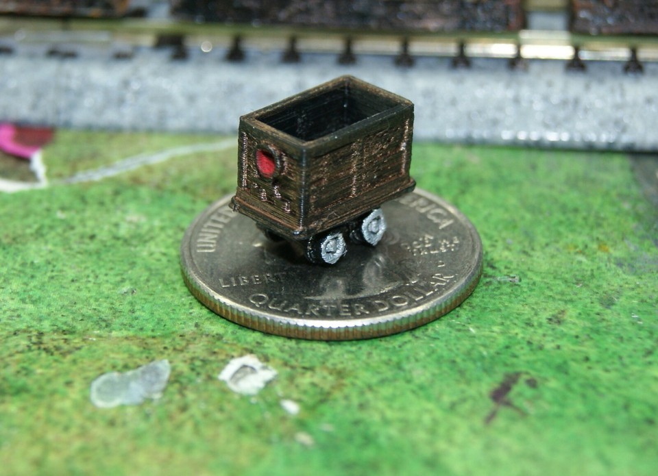 Set of 4 N Scale Mine Carts Ore Car Plastic Unpainted minecarts | eBay