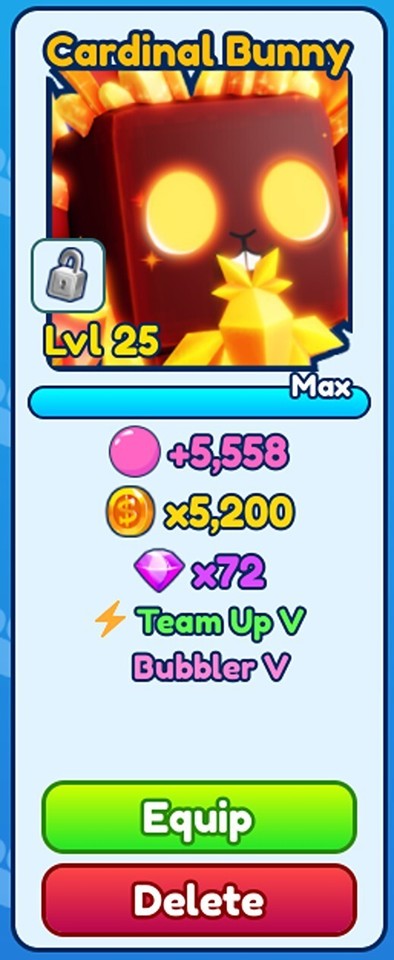 BUBBLE GUM SIMULATOR INFINITY - SHINY MYTHIC CARDINAL BUNNY - CHEAP ...