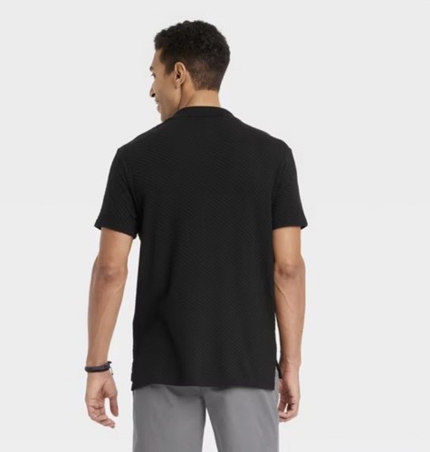 Goodfellow & Co Men's XL Shirt Black Regular Fit Johnny Collared Polo ...