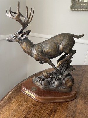NWTF Bronze Deer Buck Statue Art Sculpture Terrell O'Brien Western ...
