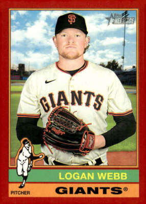 LOGAN WEBB SP 2025 Topps Heritage Red Border #423 Giants MLB ID:135067 ...
