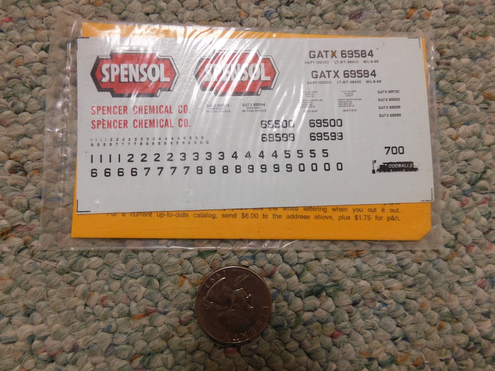 Oddballs decals HO 187-700 Spencer Chemical Co Athearn Tank S30 | eBay