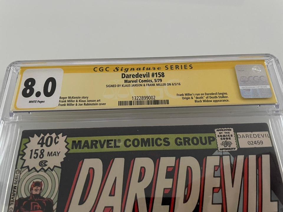 Daredevil 158 Marvel Comics 1979 Double Signed by Frank Miller and ...