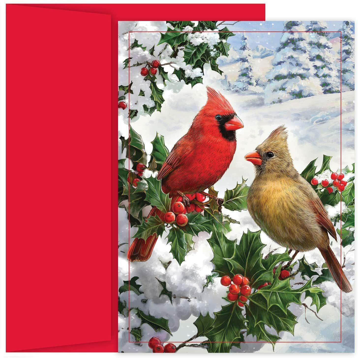 Cardinal Couple Masterpiece Studios Holiday Cards 16 cards and 16 ...