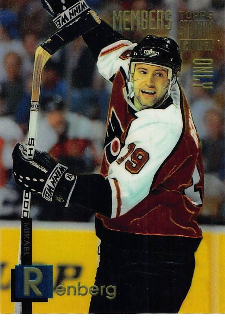 1994 Topps Stadium Club Hockey Mikael Renberg #47 NM/MT PHILADELPHIA ...