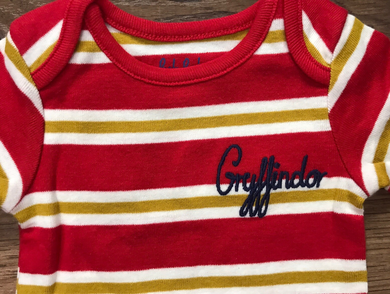 Boden Harry Potter Gryffindor Stripe Bodysuit Long sleeve age 0-3 ...