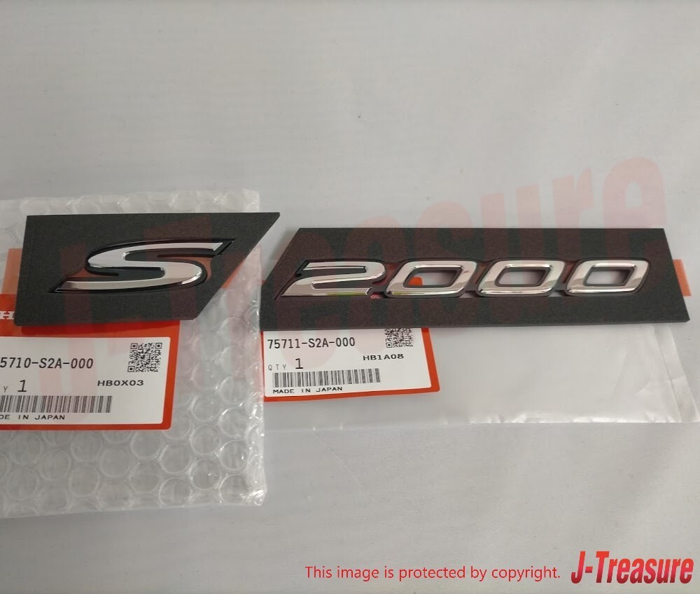 HONDA S2000 AP1 AP2 Genuine Fender Side "S2000" Chrome Emblem Badge RH ...