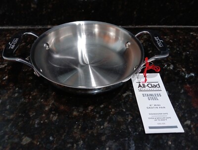 All Clad Stainless Steel 6” Mini Gratin Pan w/Handles New With Tags ...