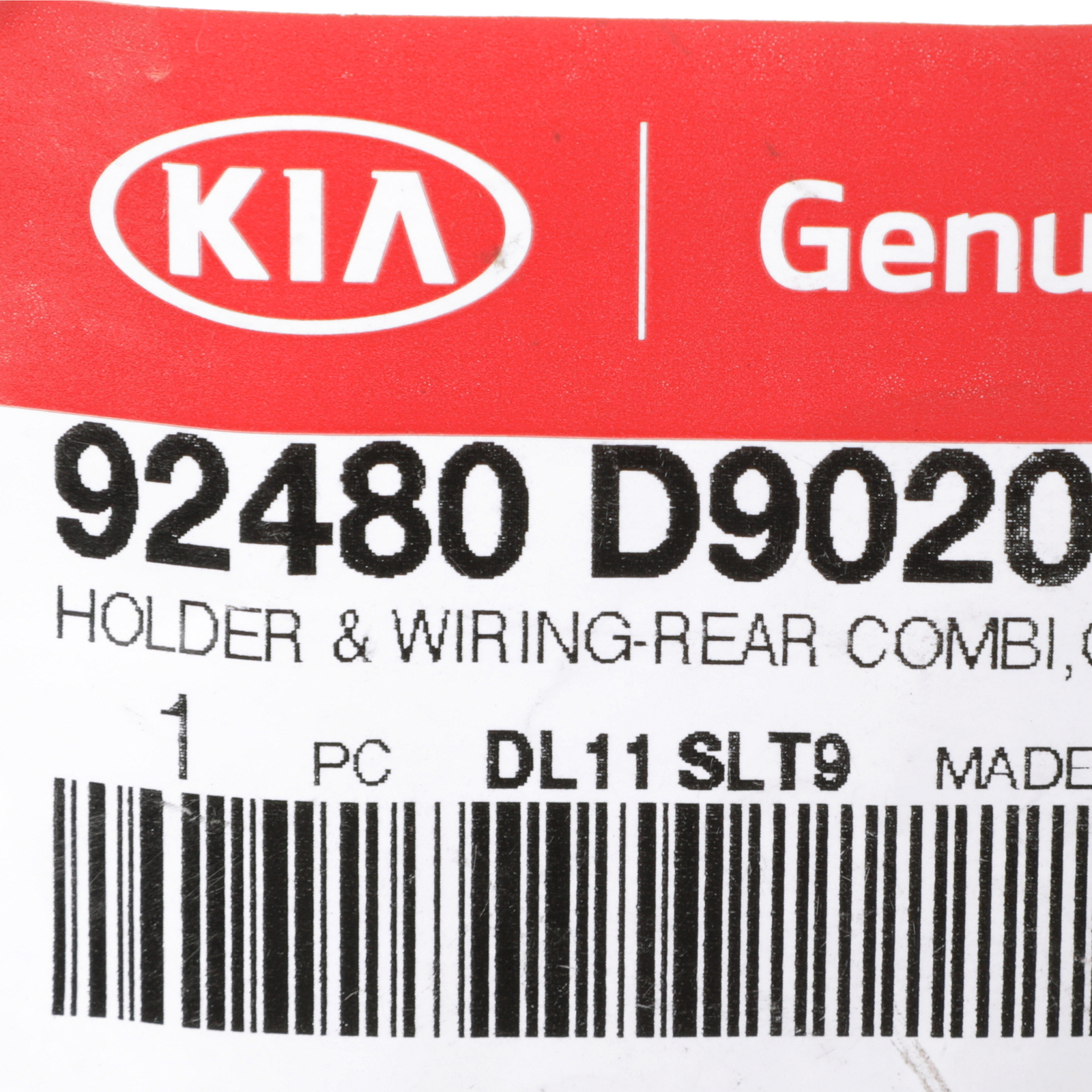 OEM NEW Rear Tail Light Lamp Socket and Wire 17-19 Kia Sportage 92480 ...