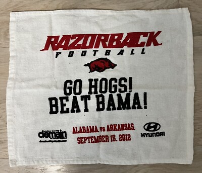 Arkansas Razorbacks Football 2012 Alabama Game Rally Towel 16” by 13 ...