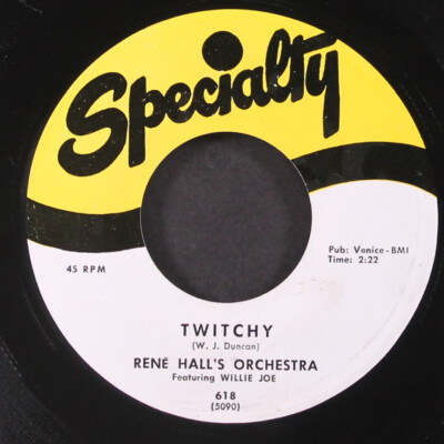 RENE HALL: twitchy / flippin' SPECIALTY 7" Single 45 RPM | eBay