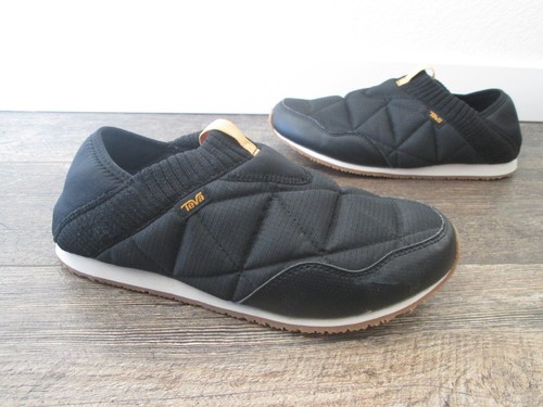 Women's Teva ReEmber black Quilted Bootie Moc Slip On Shoes SZ. 11 | eBay