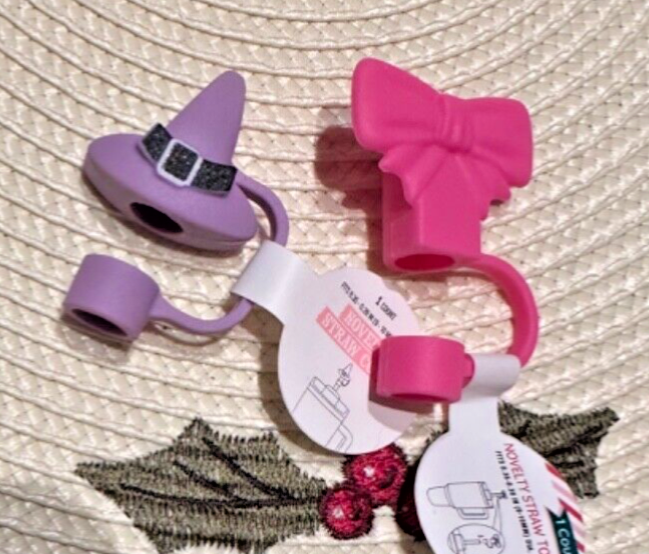 PINK BOW, WITCH HAT straw cap toppers (use w WICKED: GLINDA, ELPHABA ...