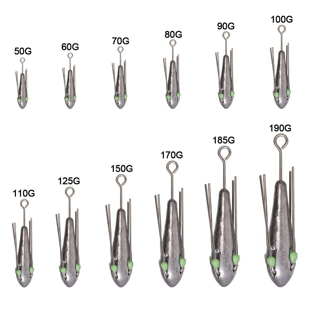 Brass fishing sinker fall with luminous bead sinker weight sea fishing ...