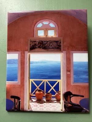 DAVID STERN'S 8" X 10" PHOTOS ON TILE—DOORWAY / SANTORINI, GREECE—*GOOD ...