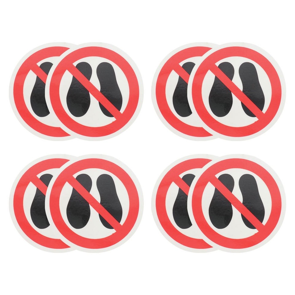 8 Pcs No Step Stickers Decals Do Not Step On Stickers Safety Notice ...