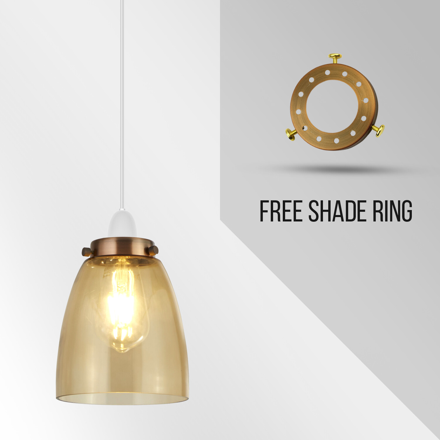 Amber Glass Lampshade Vintage Lampshades Ceiling Light Shade Pendant | eBay