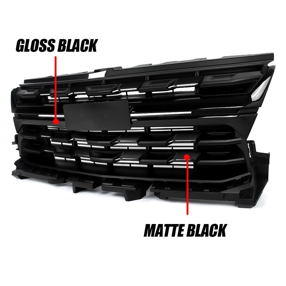 For 2021-2022 Chevrolet Chevy Colorado Gloss Black Front Bumper Grille ...