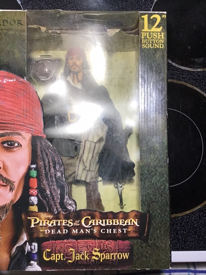 Disney Pirates of the Caribbean 12" Capt. Jack Sparrow Push Button ...