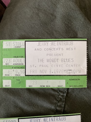 The Moody blues Saint Paul Civic Center November 3, 1978 concert ...