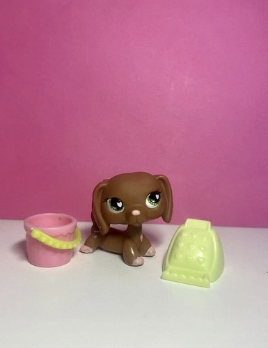 🌸 Littlest Pet Shop #556 Dachshund Valentine Dog LPS Authentic 🌸 | eBay
