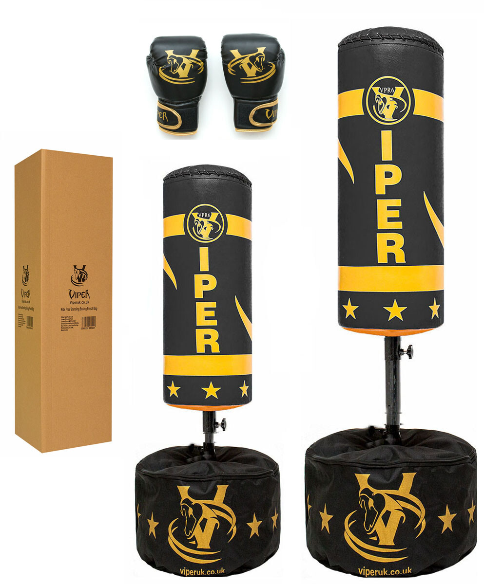 Viper Kids Boxing Free Standing Punch Bag Heavy Duty Martial Arts MMA ...