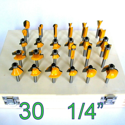 30 pc 1/4 Shank Carbide tipped Router Bit Set sct-888 | eBay