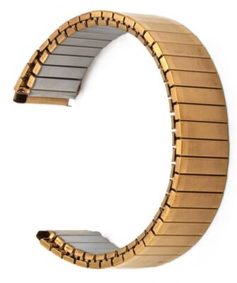 Flex-Band Drawstring Stainless Steel IP Gold Straight Lug - 18 mm Watch ...