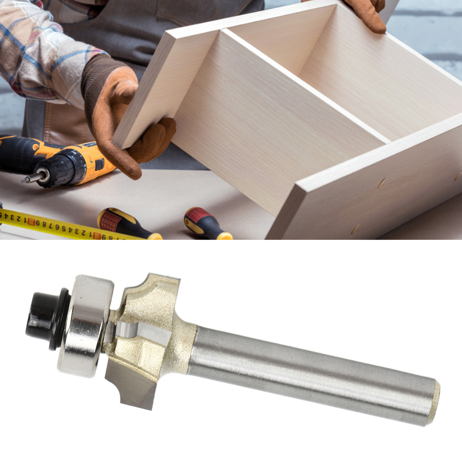 Roundover Router Bit 1/4in Shank 4 Flute 1/4xR2 Round Over Chamfer ...