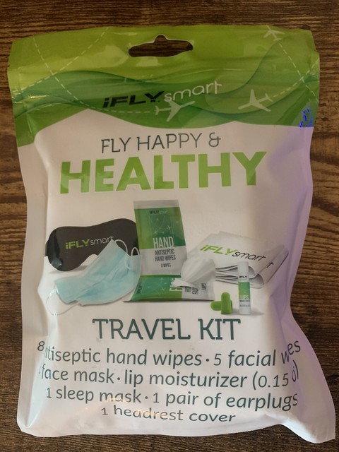 2x iFly Smart Fly Happy Healthy Travel Kit Hand Face Sleep Wipes Mask ...
