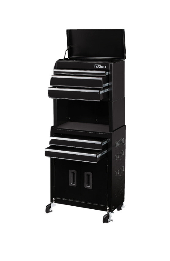 HYPER Tough 5-Drawer Tool Chest & Cabinet Combo with Riser - W20CMB5R ...