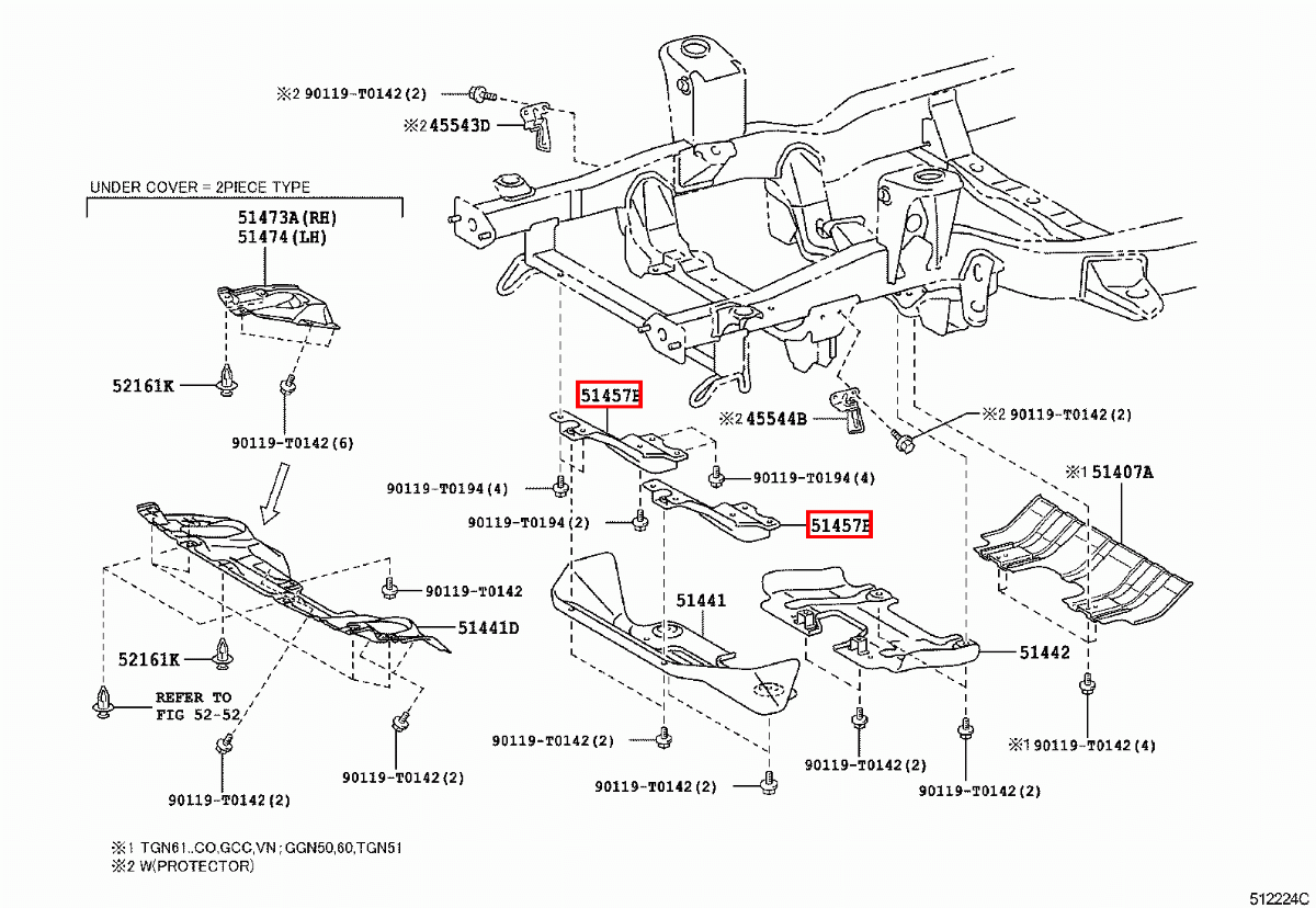 Genuine Toyota Hilux KUN35 KUN26 KUN25 GGN25 Front Brace Side Member ...