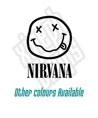 Nirvana Vinyl Decal Sticker Car (Window Optional) smiley face guitar ...